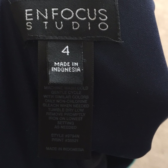 Enfocus Studio | Dresses | Enfocus Studio Teal Blue Pleated Bottom ...